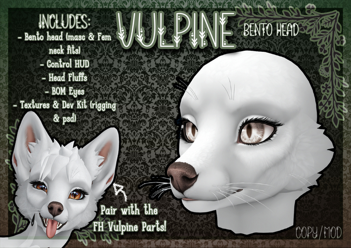 Second Life Marketplace - [FH] Vulpine Head